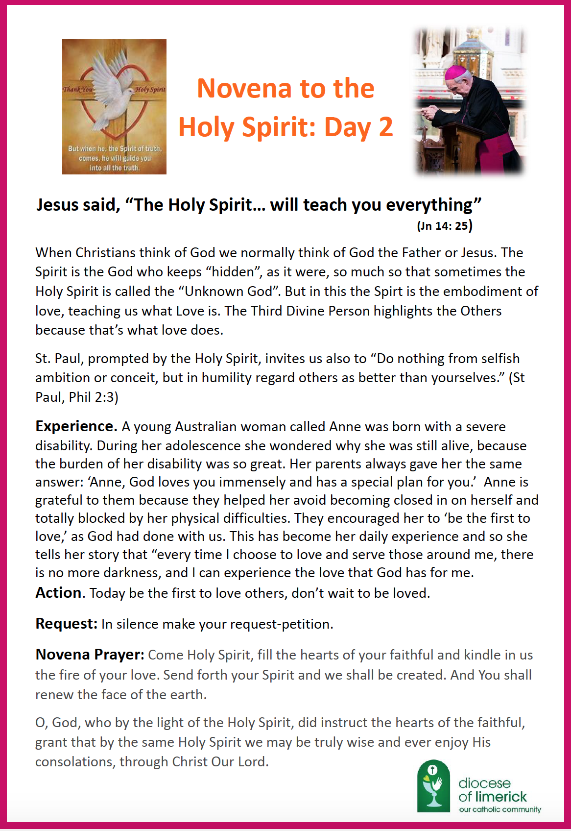 Novena to the Holy Spirit - Day 2 - Limerick Diocese